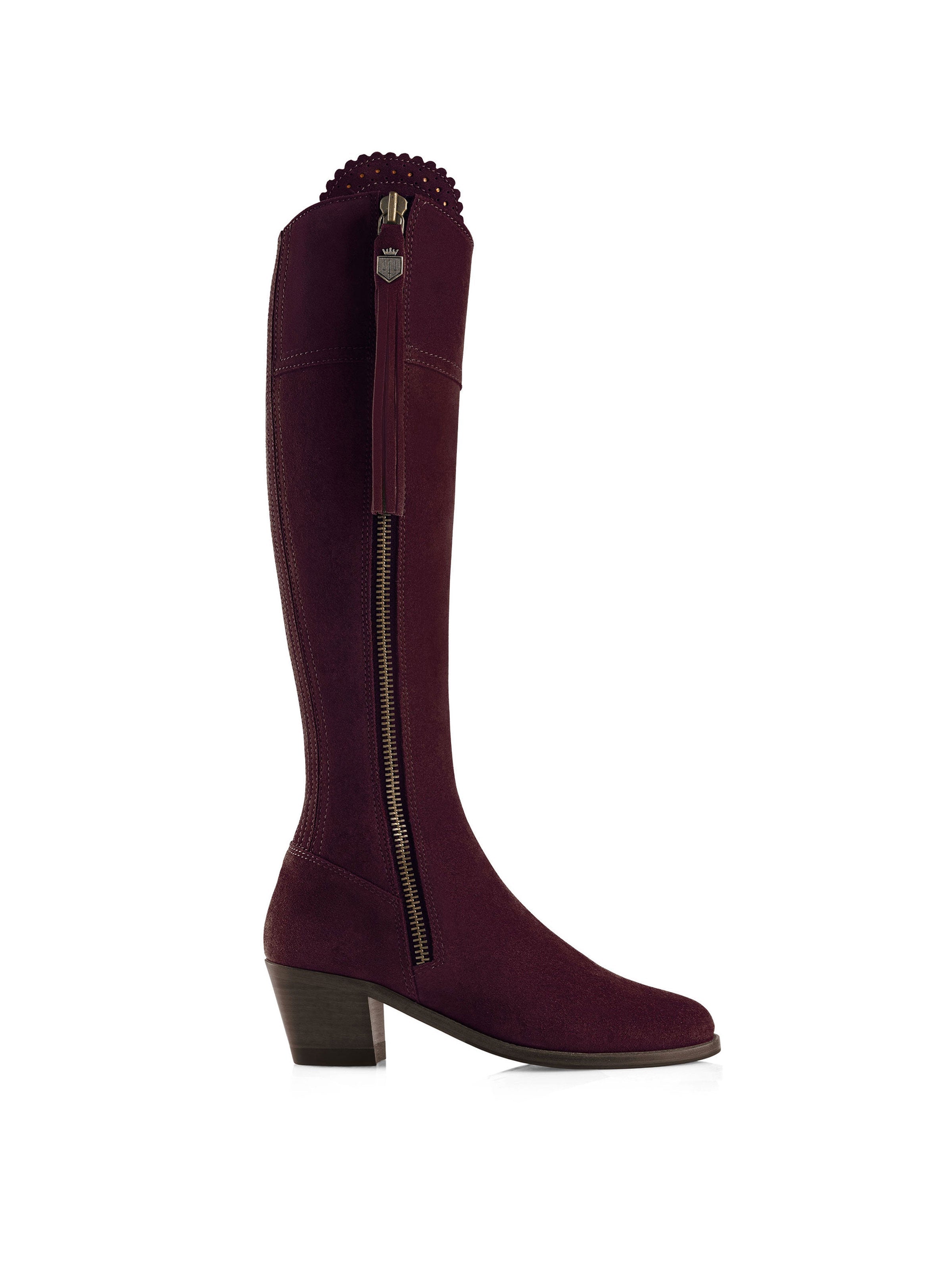 Refurbished Heeled Regina - Women's Tall Boot - Plum Narrow | Refavored